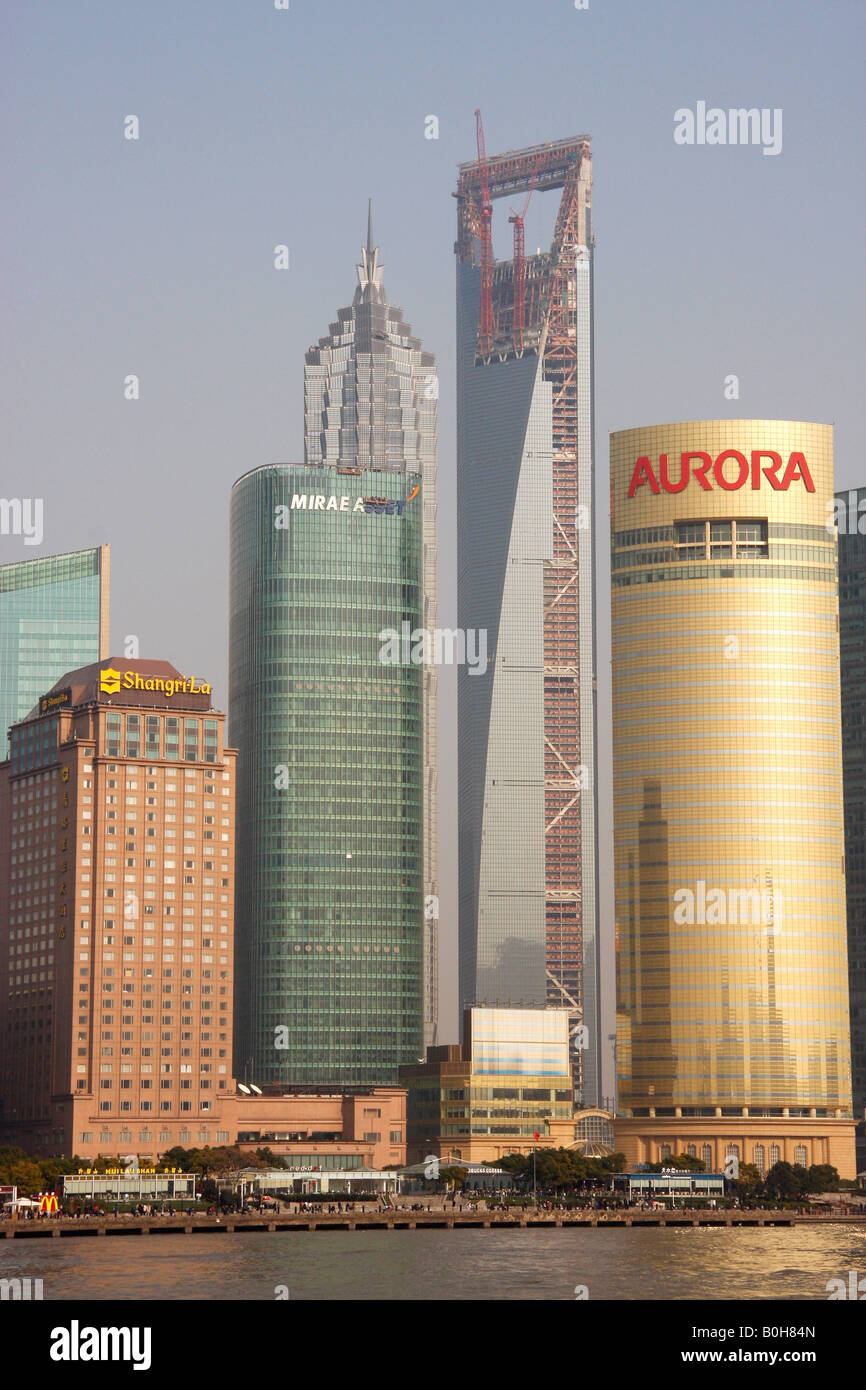 The Pudong new economic zone along the Huangpu river,Shanghai.China ...