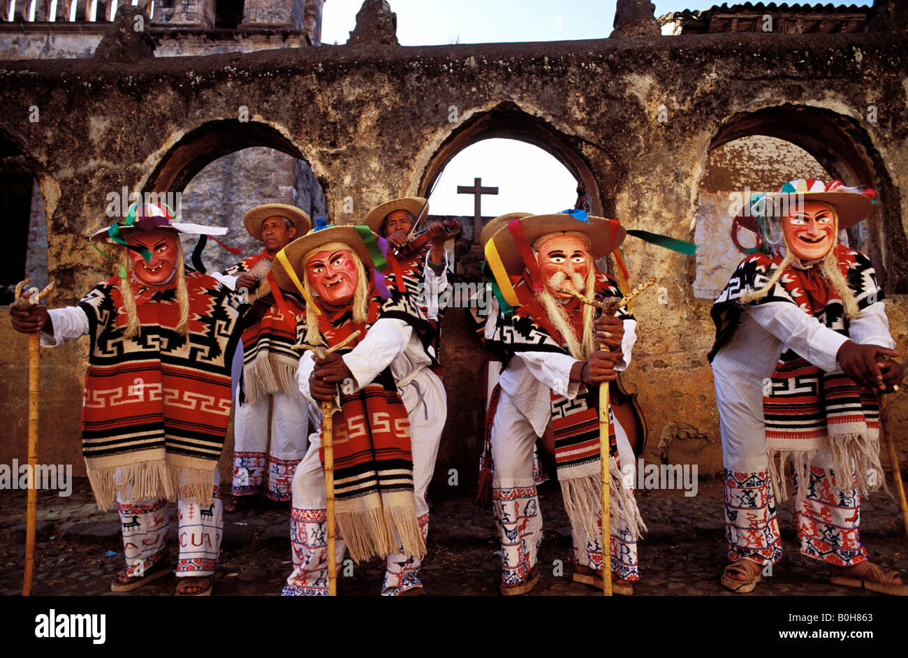Dance of the old men in Patzcuaro Mexico Stock Photo - Alamy
