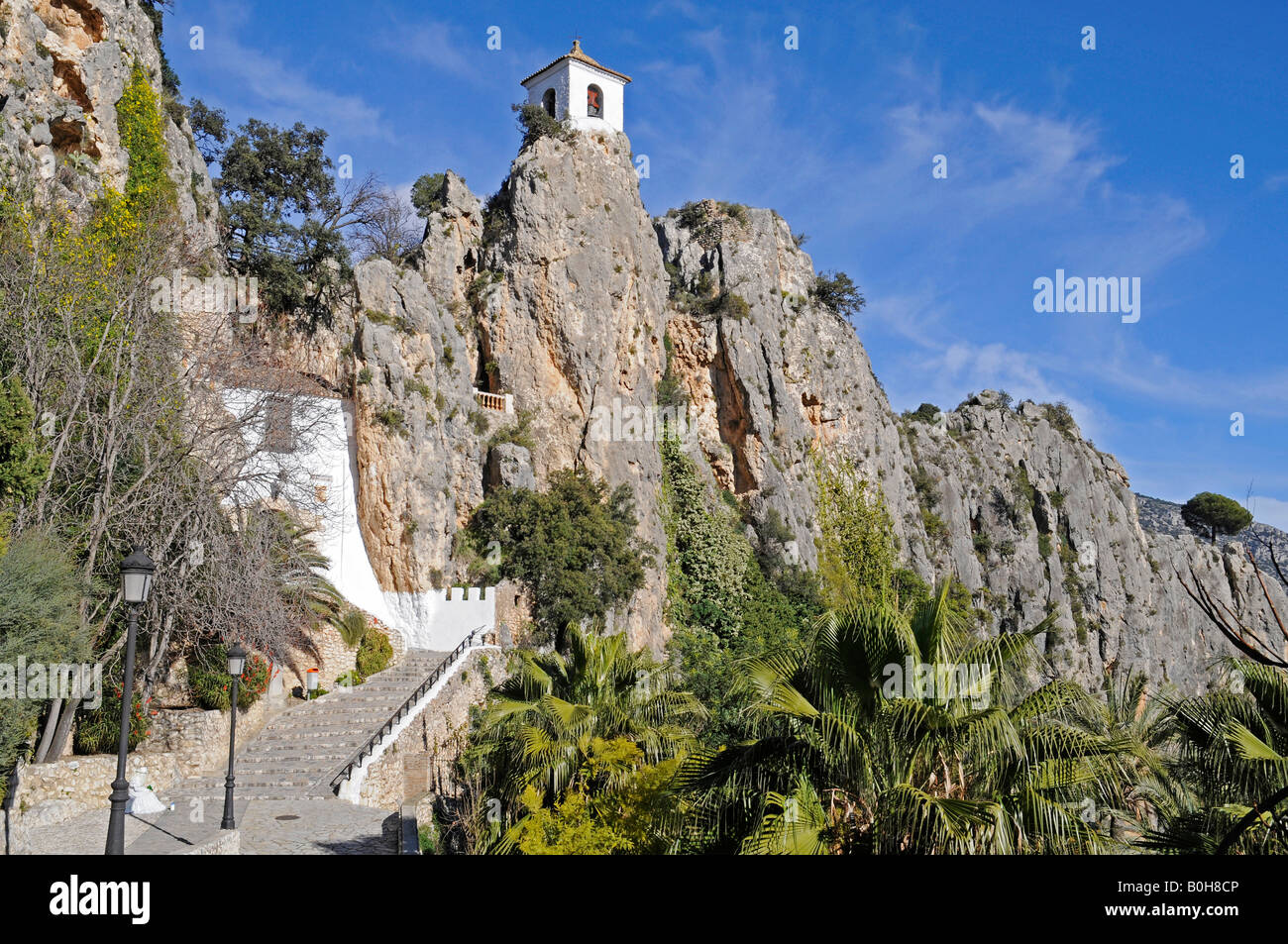 Bell tower castle guadalest alicante hi-res stock photography and ...