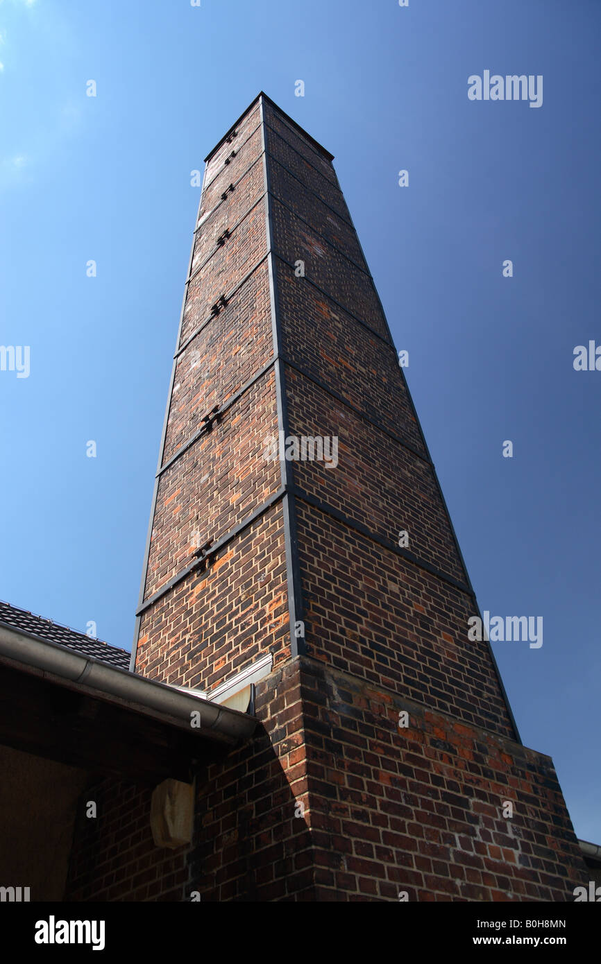 The crematorium chimney at the Nazi concentration camp of Buchenwald ...