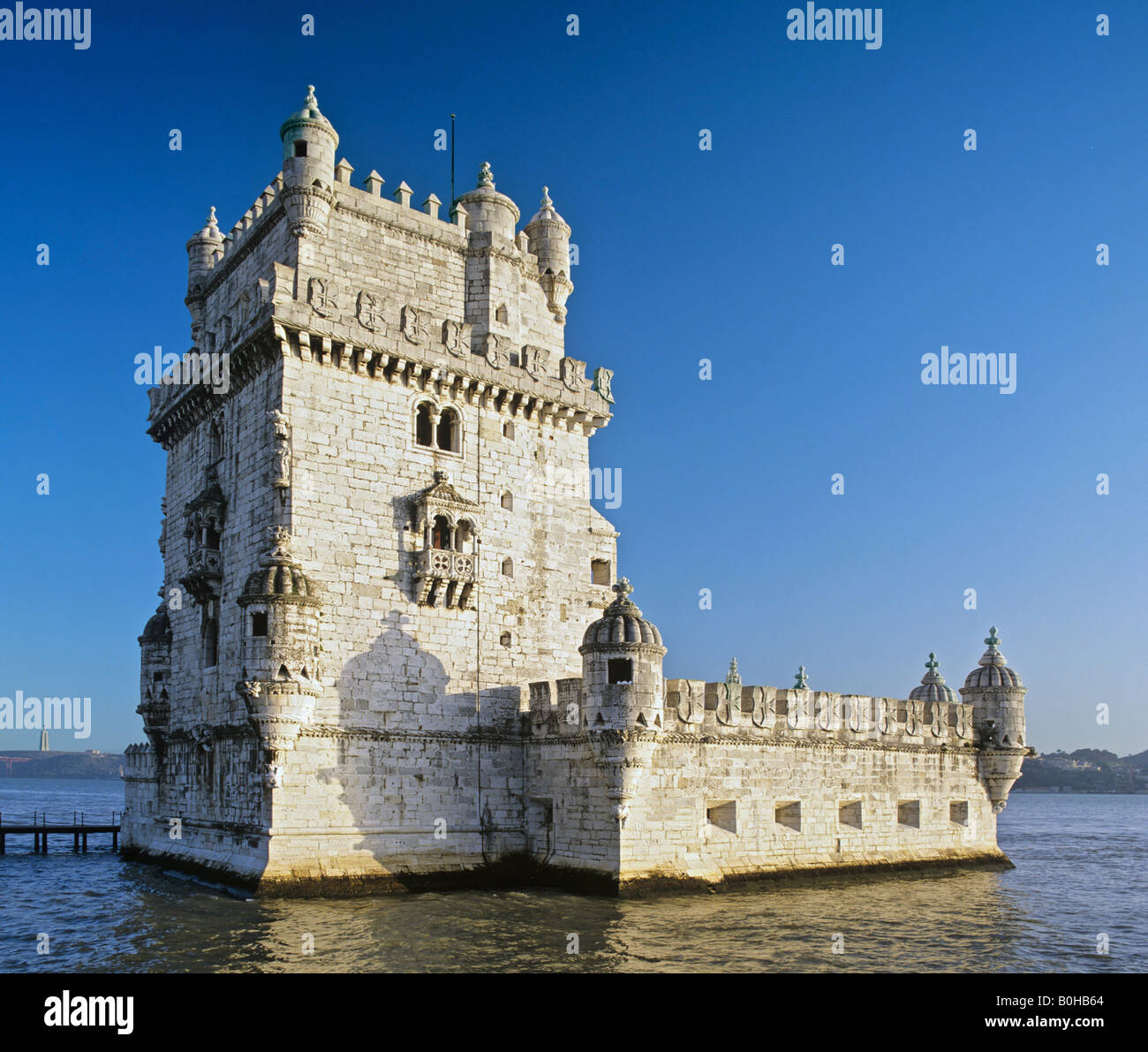 Torre de Belem, built 1515, lighthouse built in the Manueline or ...
