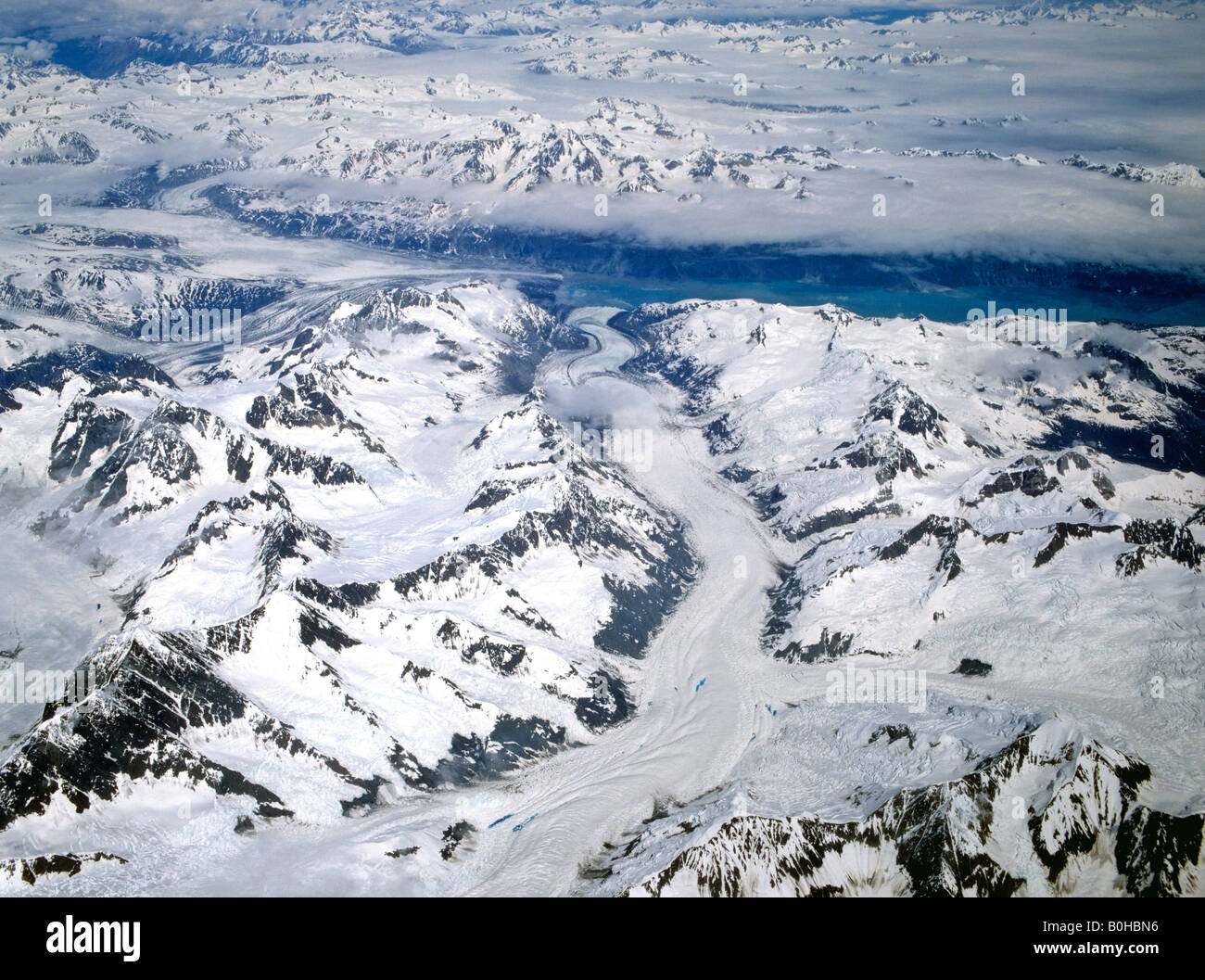 Glacier, aerial view, Alaska, USA Stock Photo - Alamy
