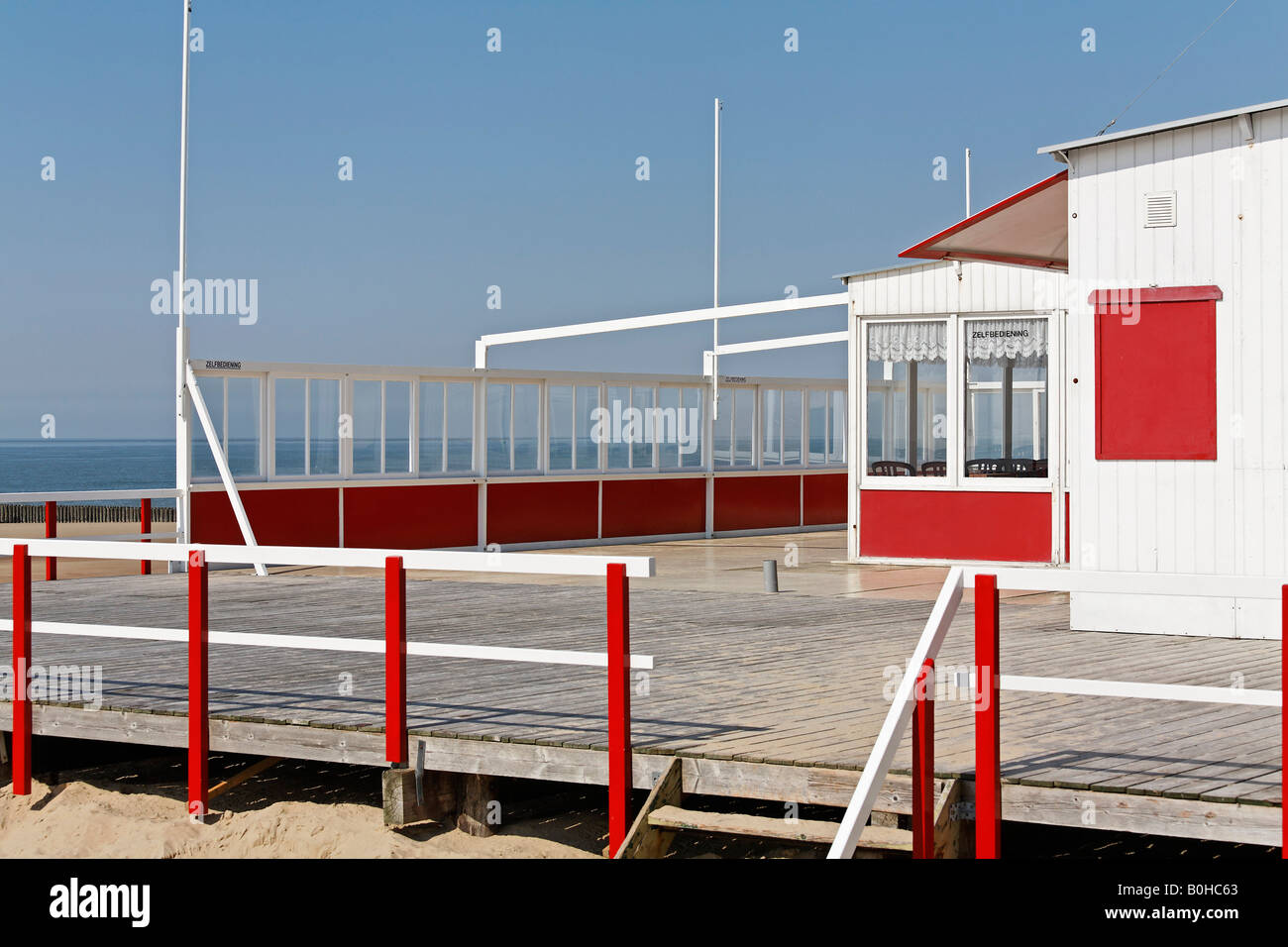 Empty Patio Of A Beach Pavilion During The Off Season North Sea Coast
