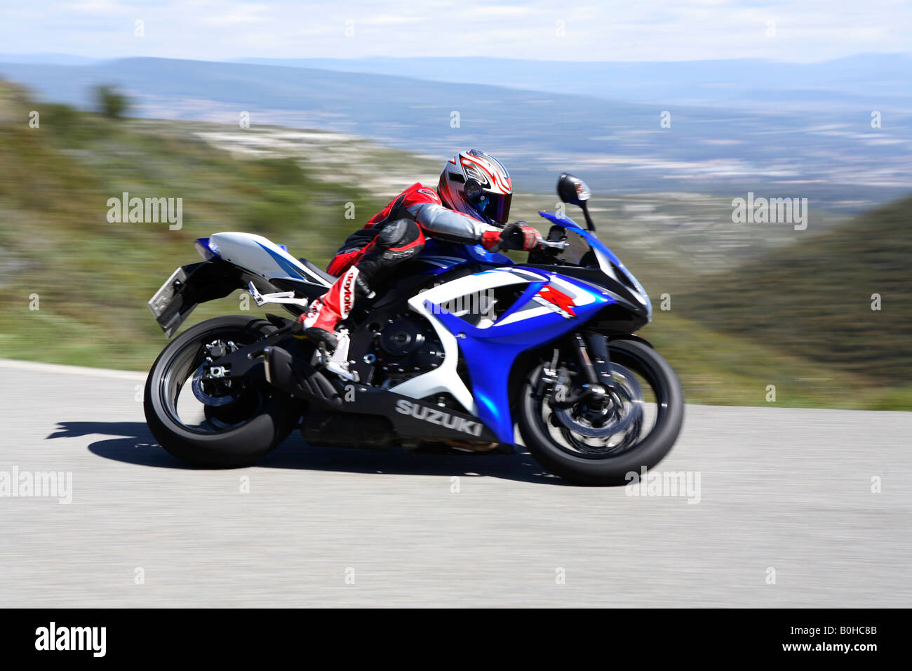 Motorcyclist, Suzuki GSX-R 750 Stock Photo - Alamy