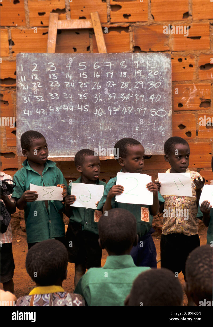 Kasoso Primary School during a maths lesson, Mpigi, Uganda Stock Photo - Alamy