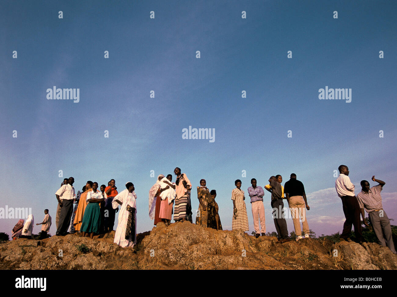 Tourists at Bujagali Falls, Jinja, Uganda Stock Photo - Alamy