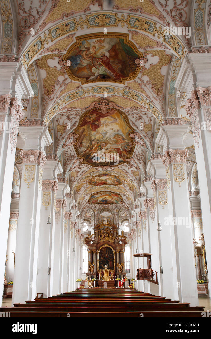 Interior, Heiliggeistkirche Church, Munich, Bavaria, Germany Stock ...