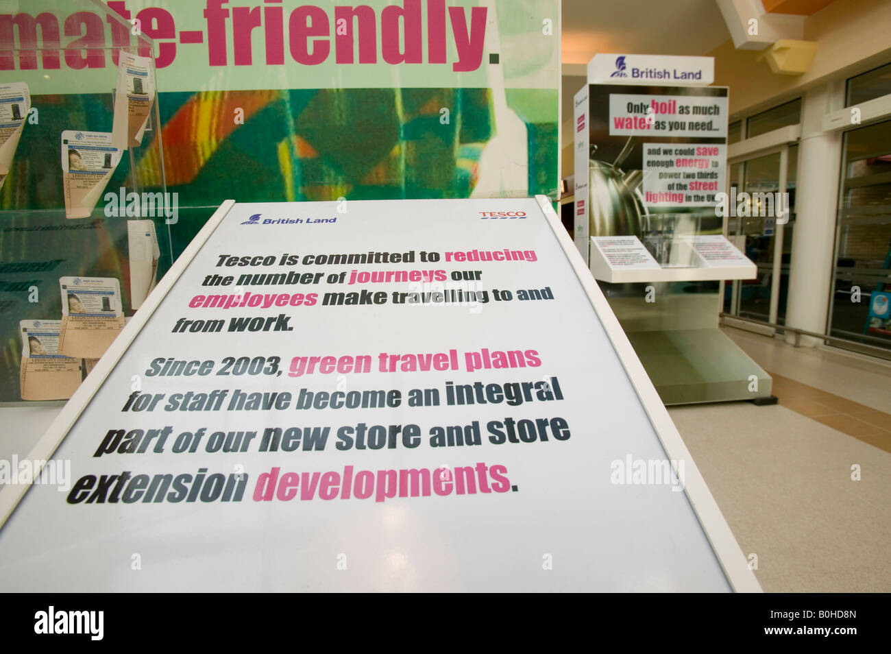 A display jointly organized by Tesco s and British Land showing steps ...