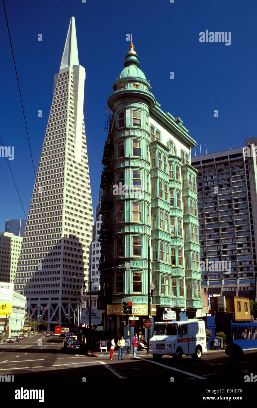 The Trans American Pyramid and the Columbus Tower, San Francisco ...