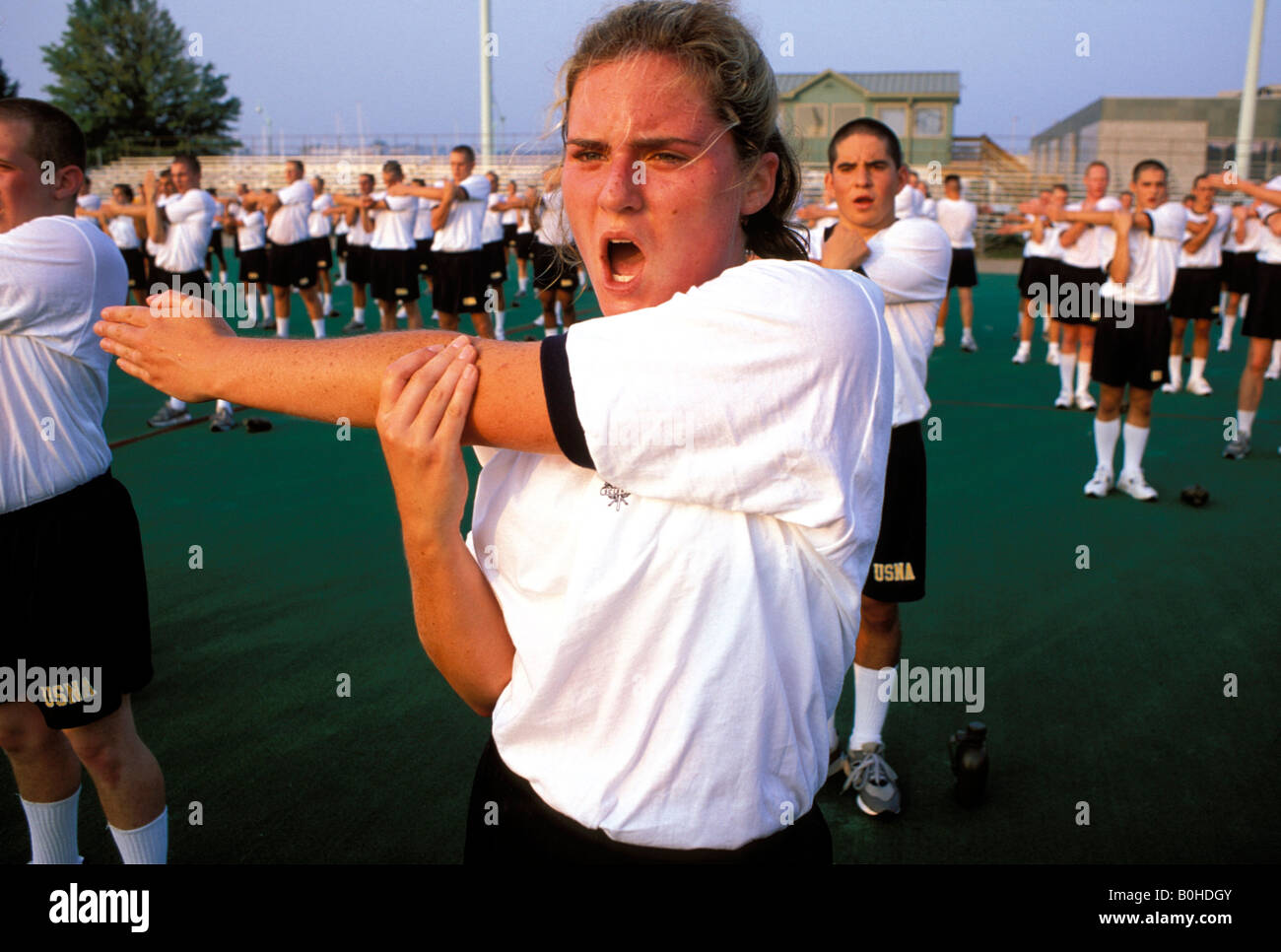 A female recruit at the US Naval Academy, Annapolis, Maryland, USA ...