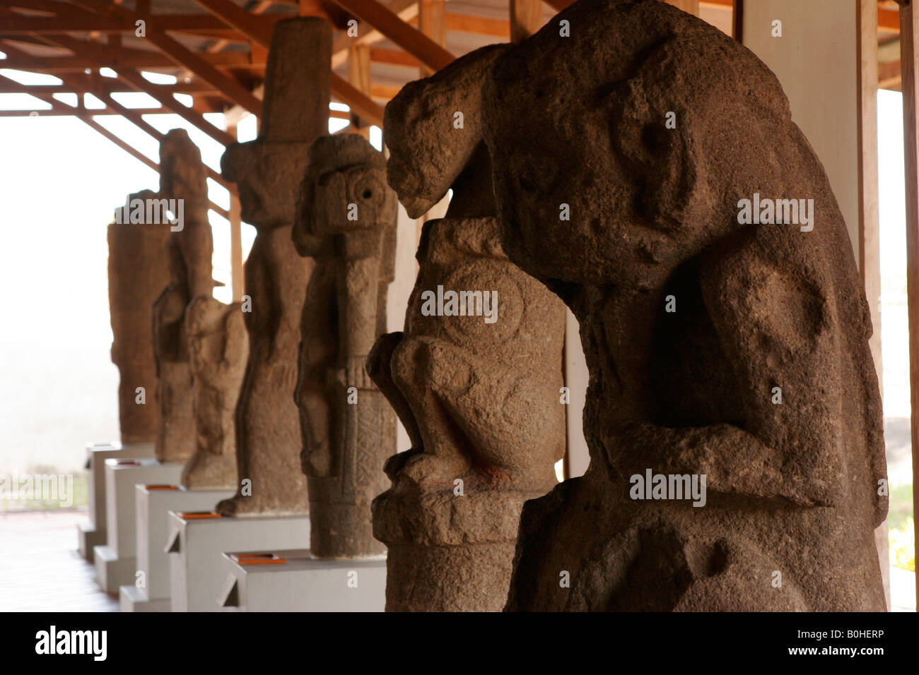 Pre-Columbian Statues, 8th -12th century, from Zapatera Island in a ...
