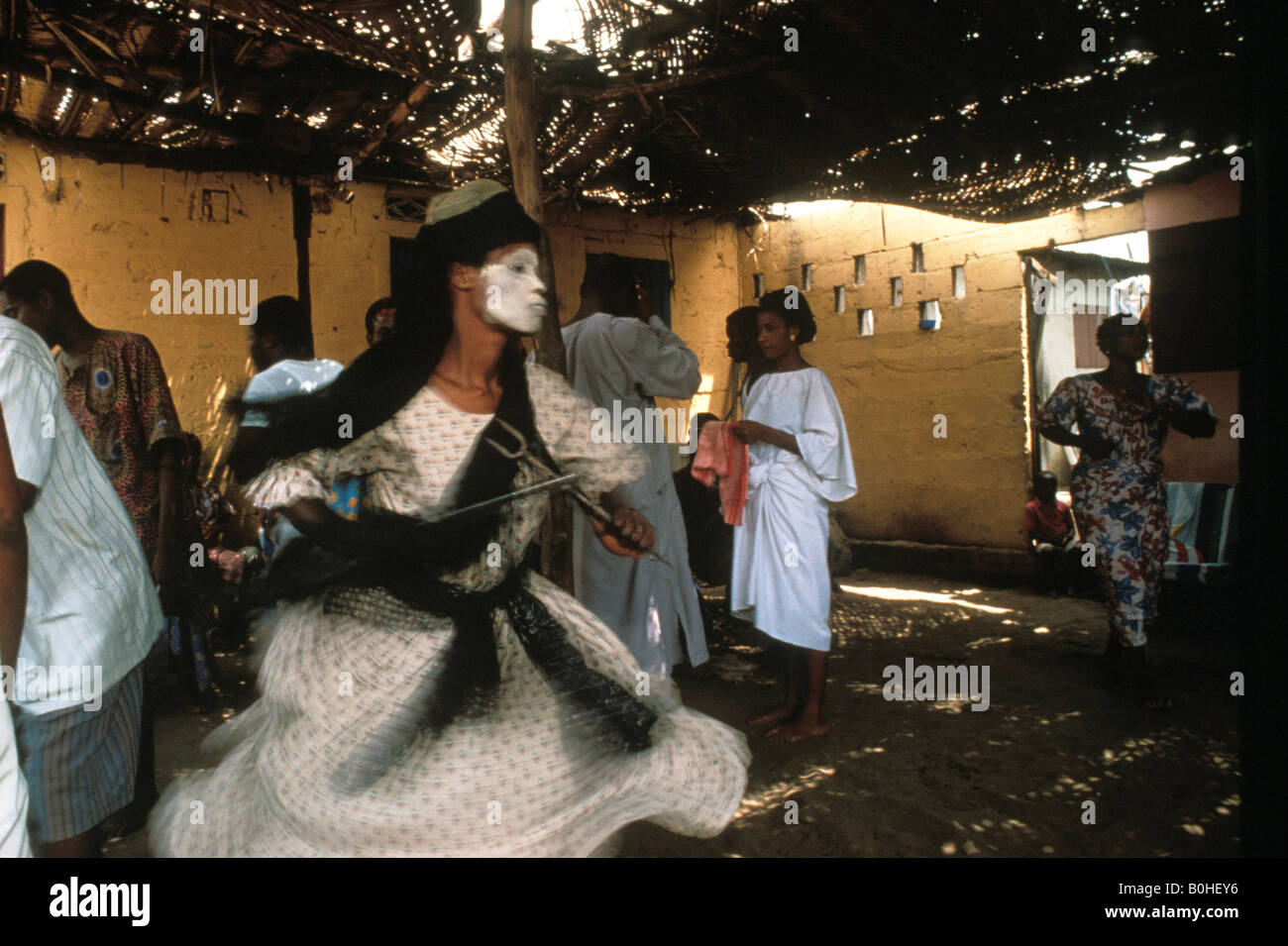 A woman dancing at a Voodoo trance ceremony, Lome, Togo Stock Photo - Alamy