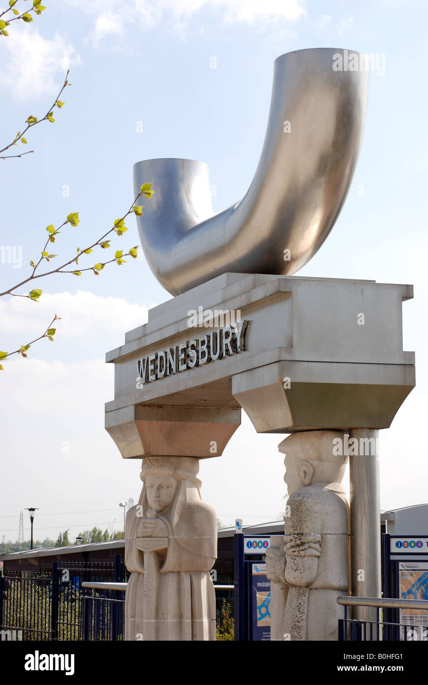 Wednesbury town sign, West Midlands, England, UK Stock Photo - Alamy