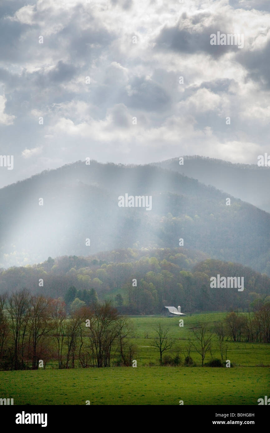 Pastoral spring scene in Western North Carolina near Franklin Stock ...
