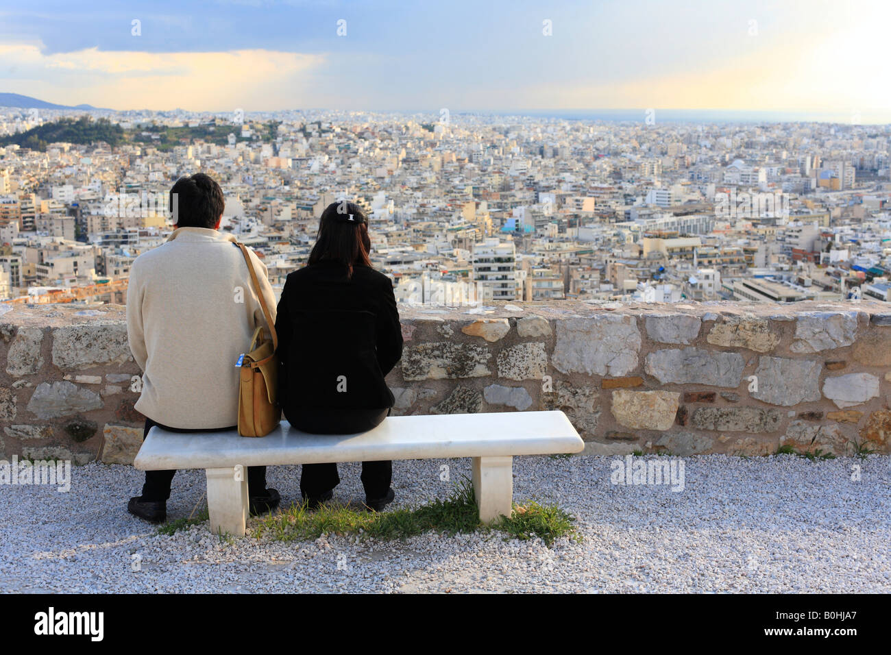 Athens, view to the south from the Acropolis, Athens, Greece Stock ...