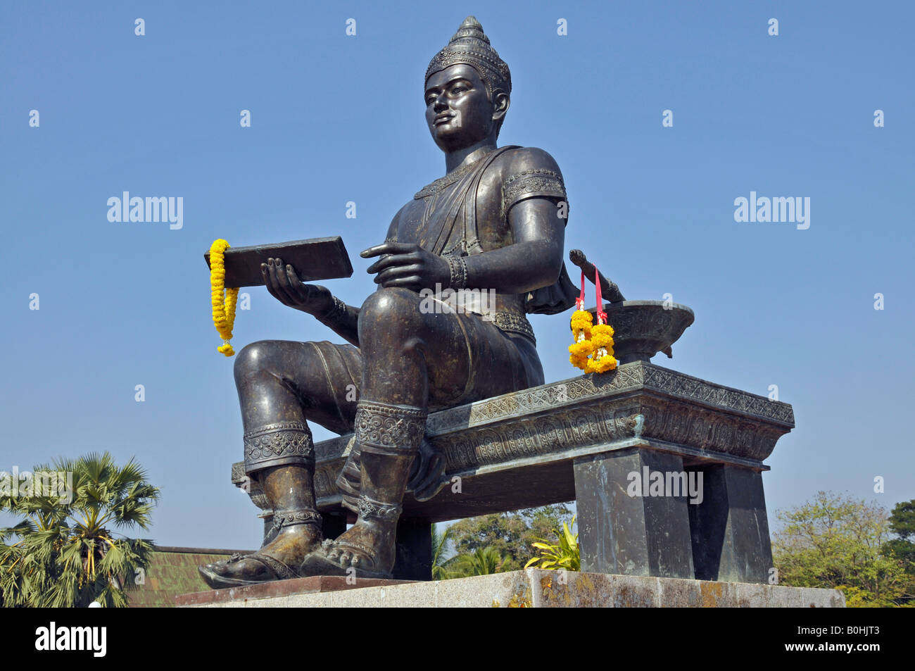 Statue of King Rama I, King of Thailand, Sukhothai, Thailand, Southeast ...