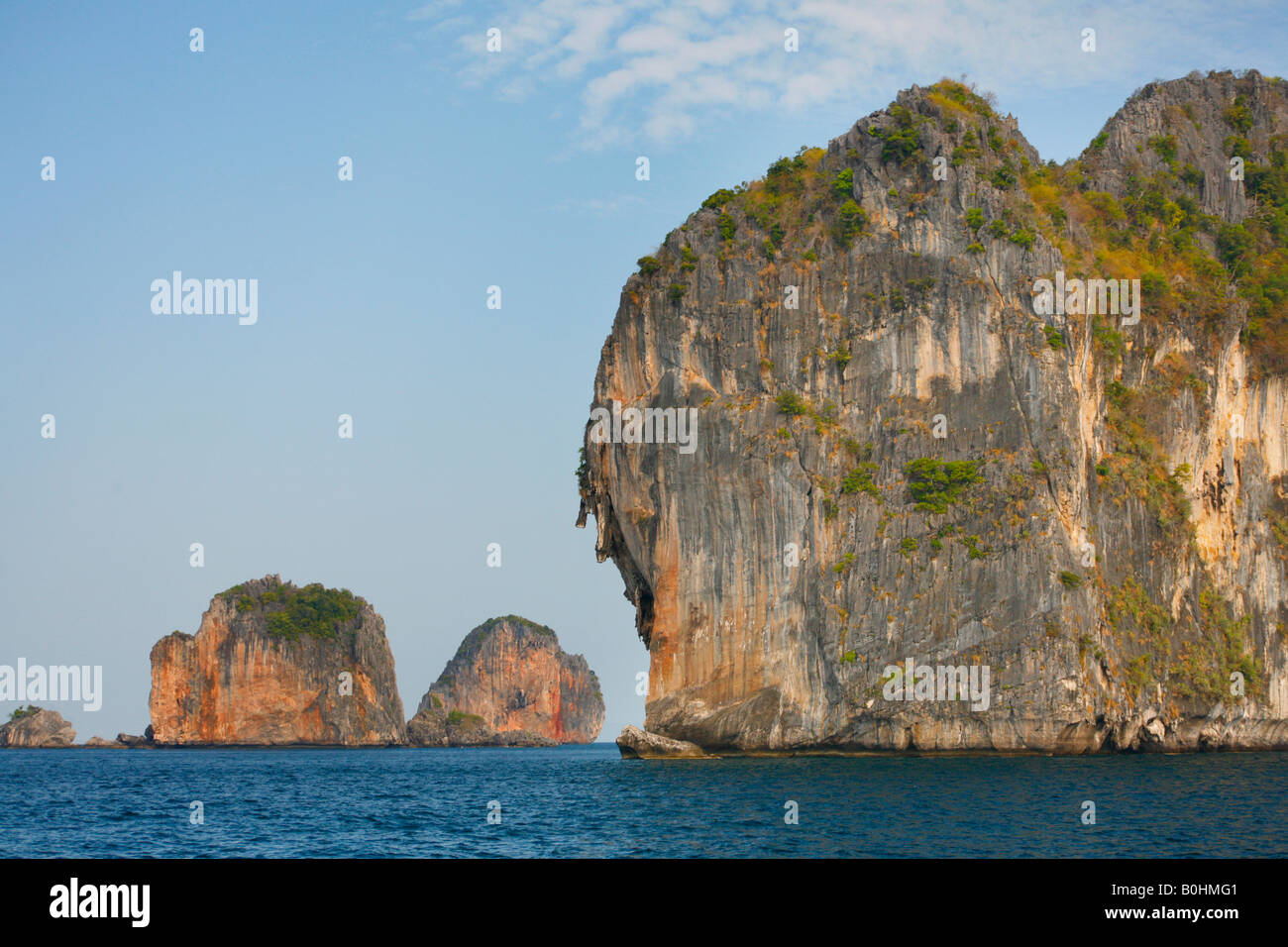 Rock formation island in Andaman Sea, Thai coast, Straights of Malacca ...