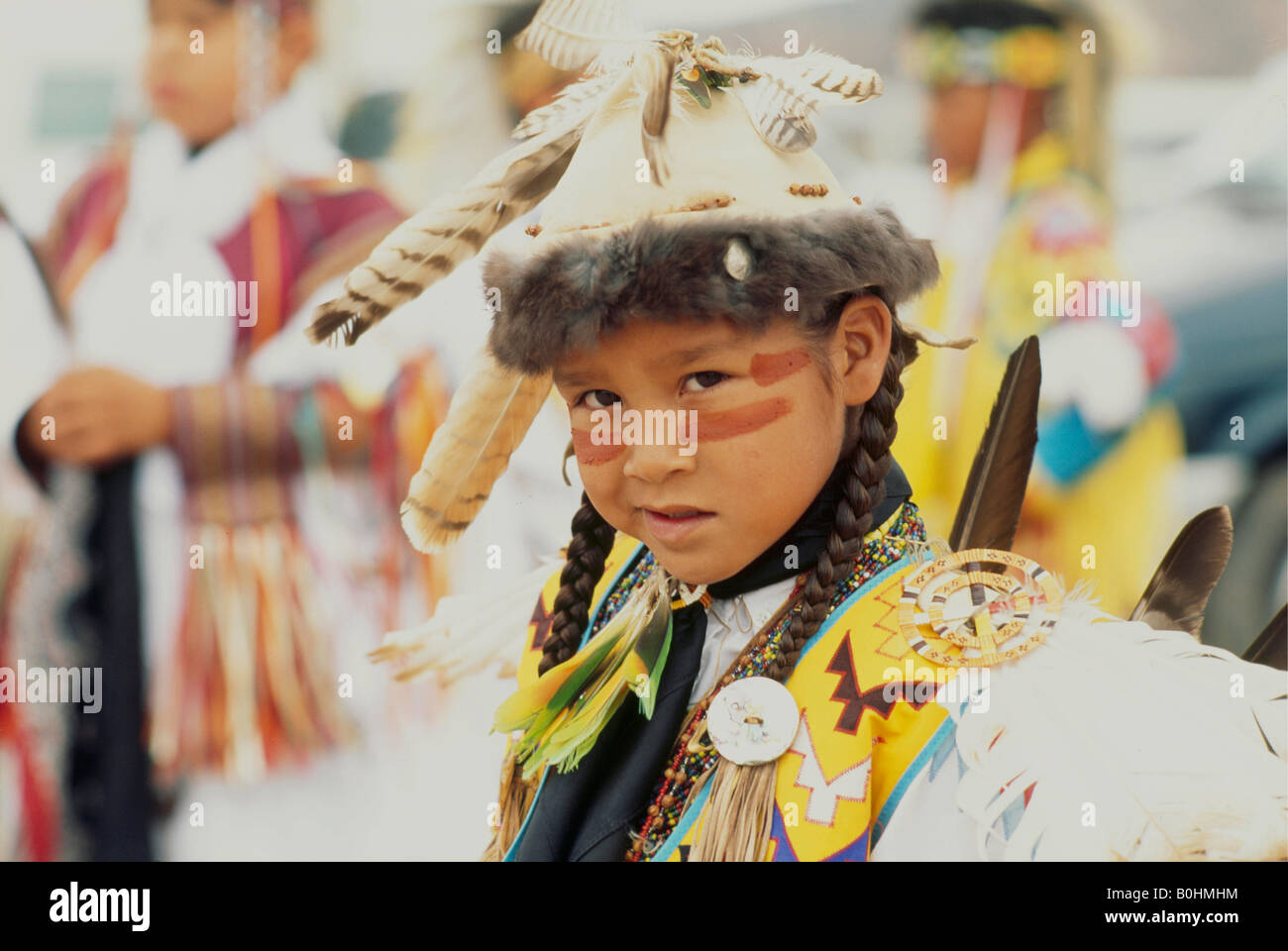 A child in traditional costume at a Navajo pow-wow, USA Stock Photo - Alamy