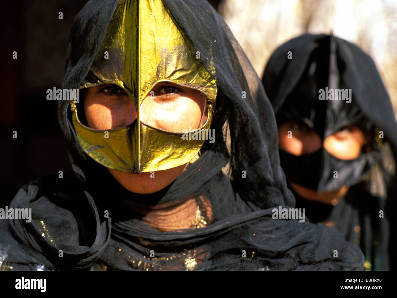 Portrait of Al Wahibi women wearing face masks, Oman Stock Photo - Alamy