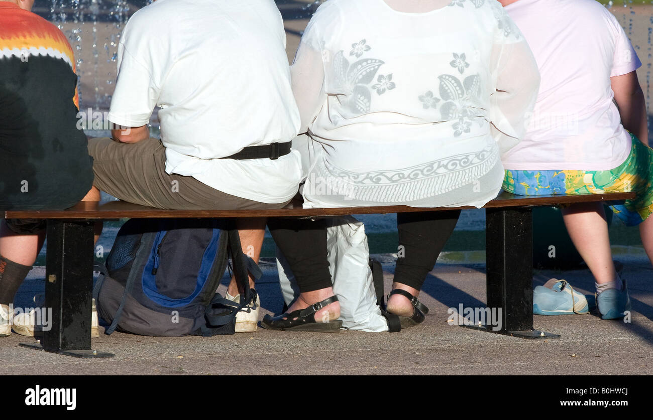 An obese family Stock Photo - Alamy