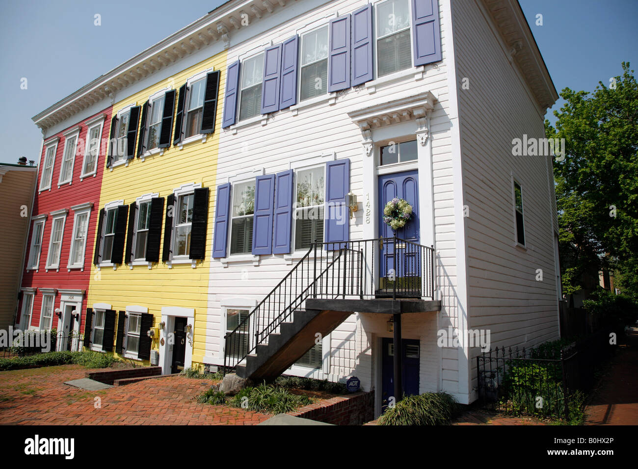 Georgetown townhouses hi-res stock photography and images - Alamy