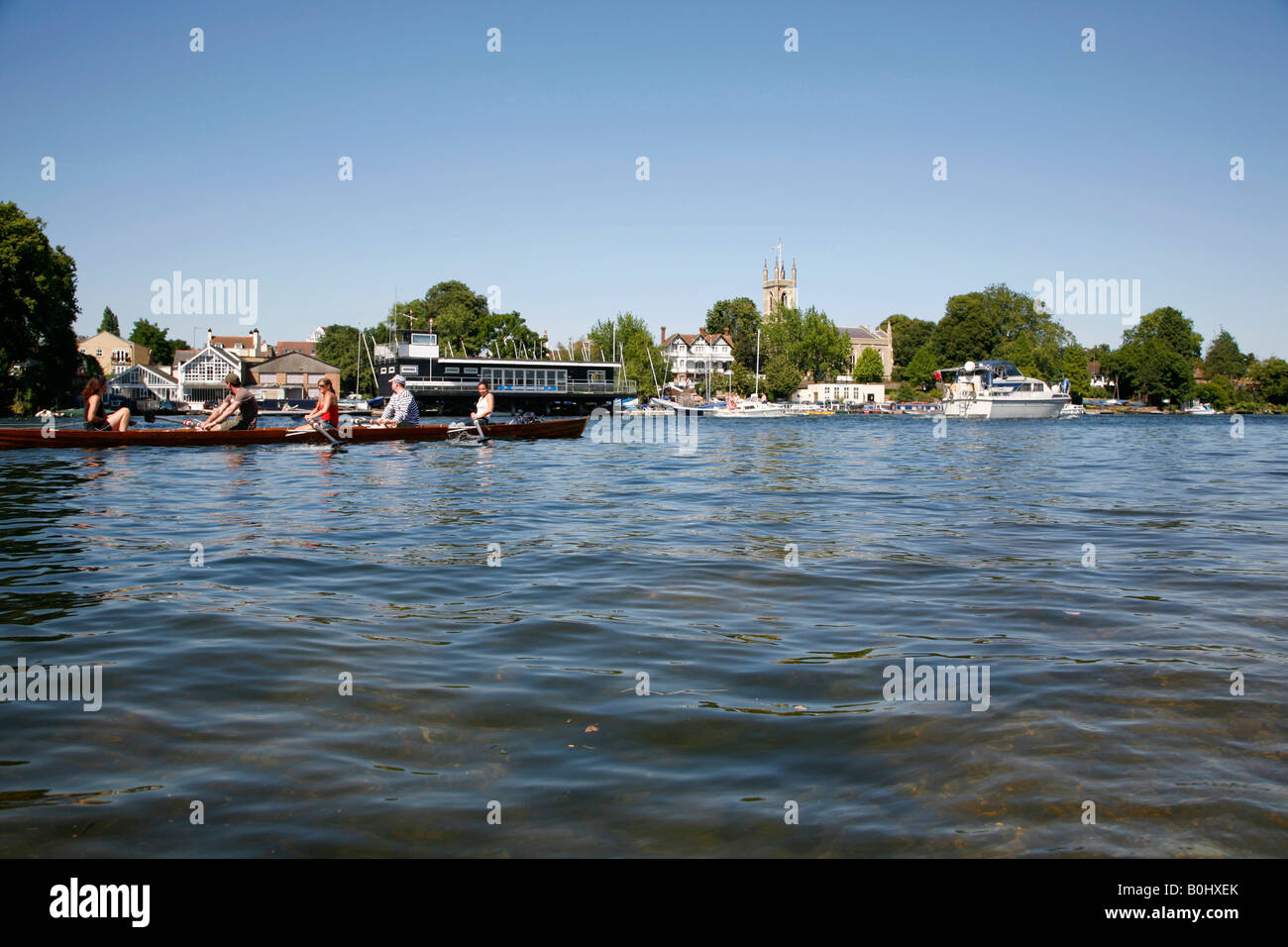 Rowing on the River Thames at Hampton, London Stock Photo - Alamy
