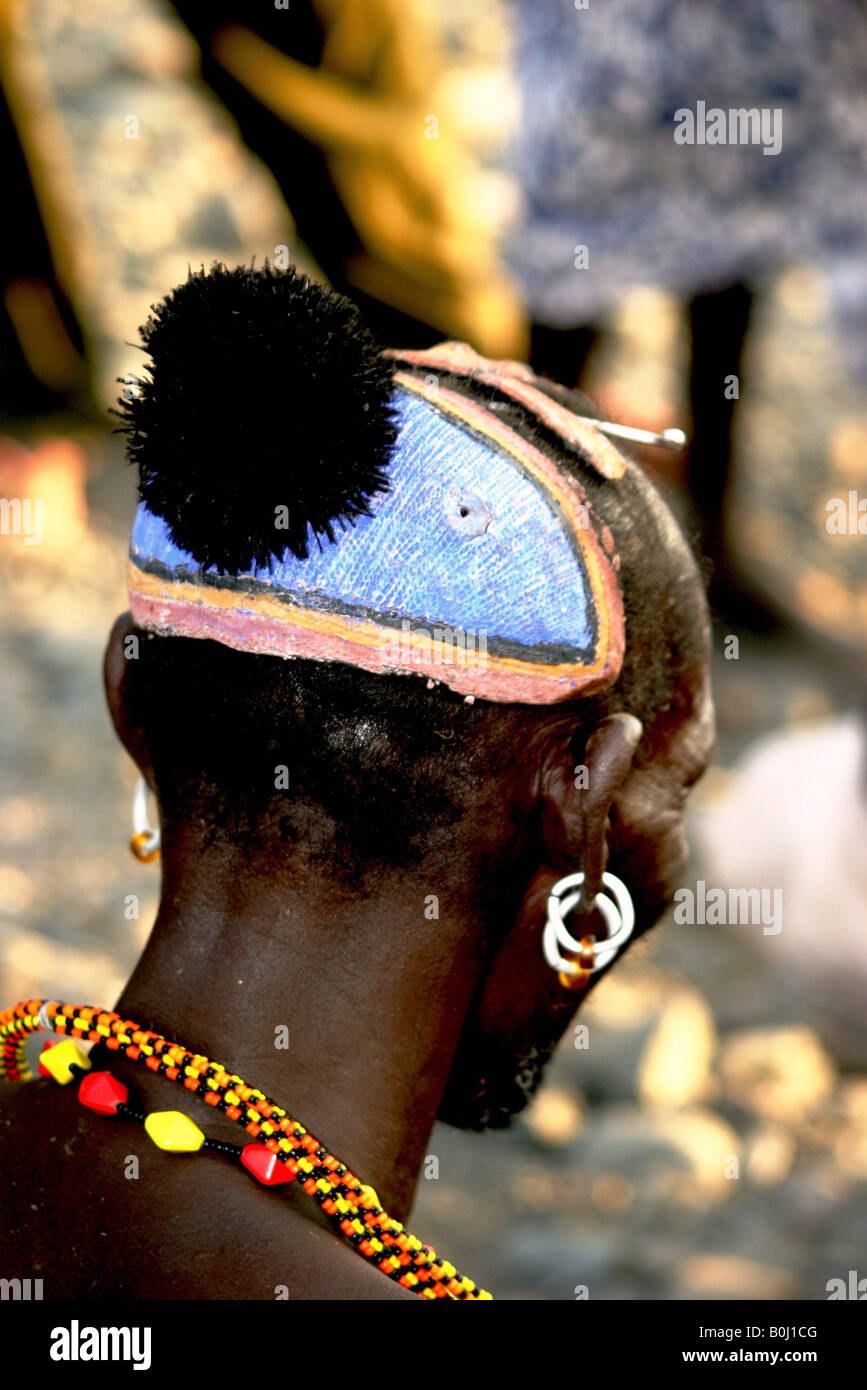 Africa Kenya Turkana District in northwest Kenya Turkana tribe Man in ...
