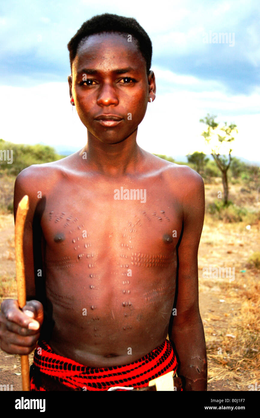 Africa Kenya Turkana District in northwest Kenya Turkana tribe young ...