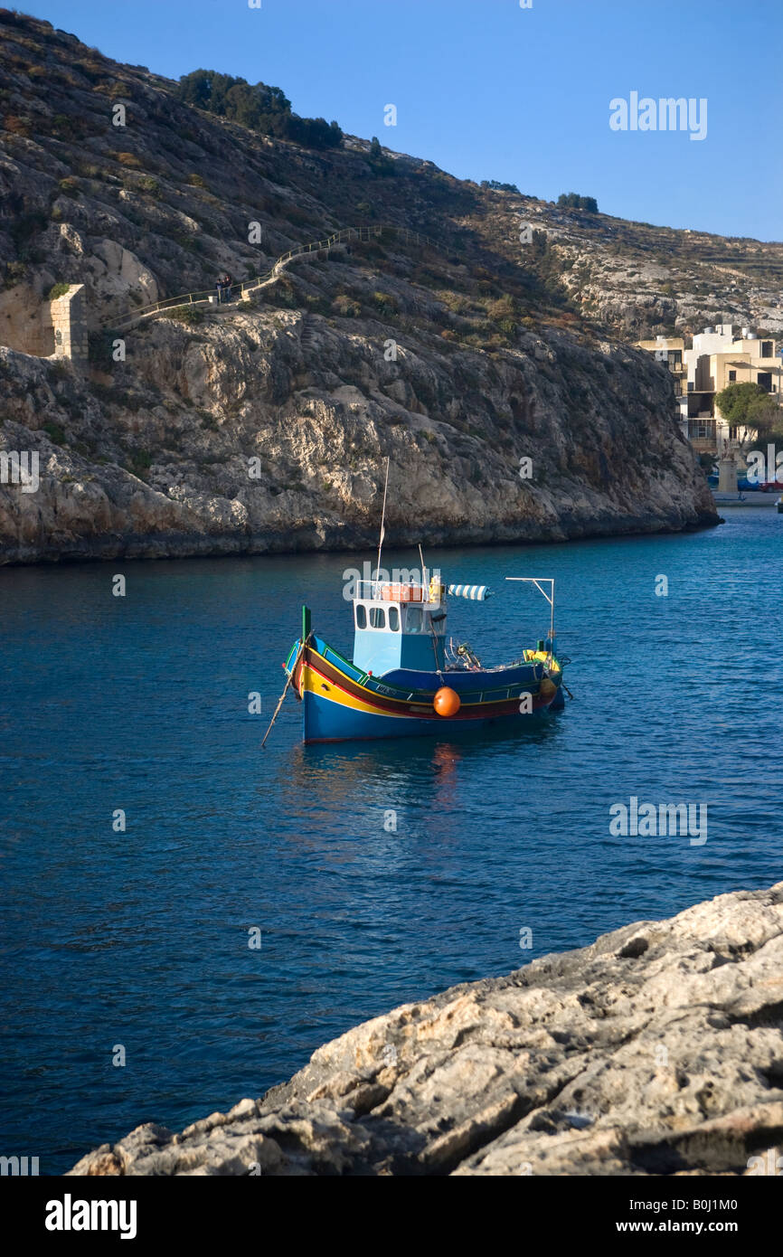 Fishing Boat Xlendi Gozo Malta Stock Photo - Alamy