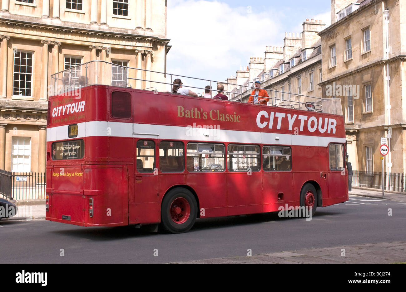 Tour Bus Bath Somerset UK Stock Photo - Alamy