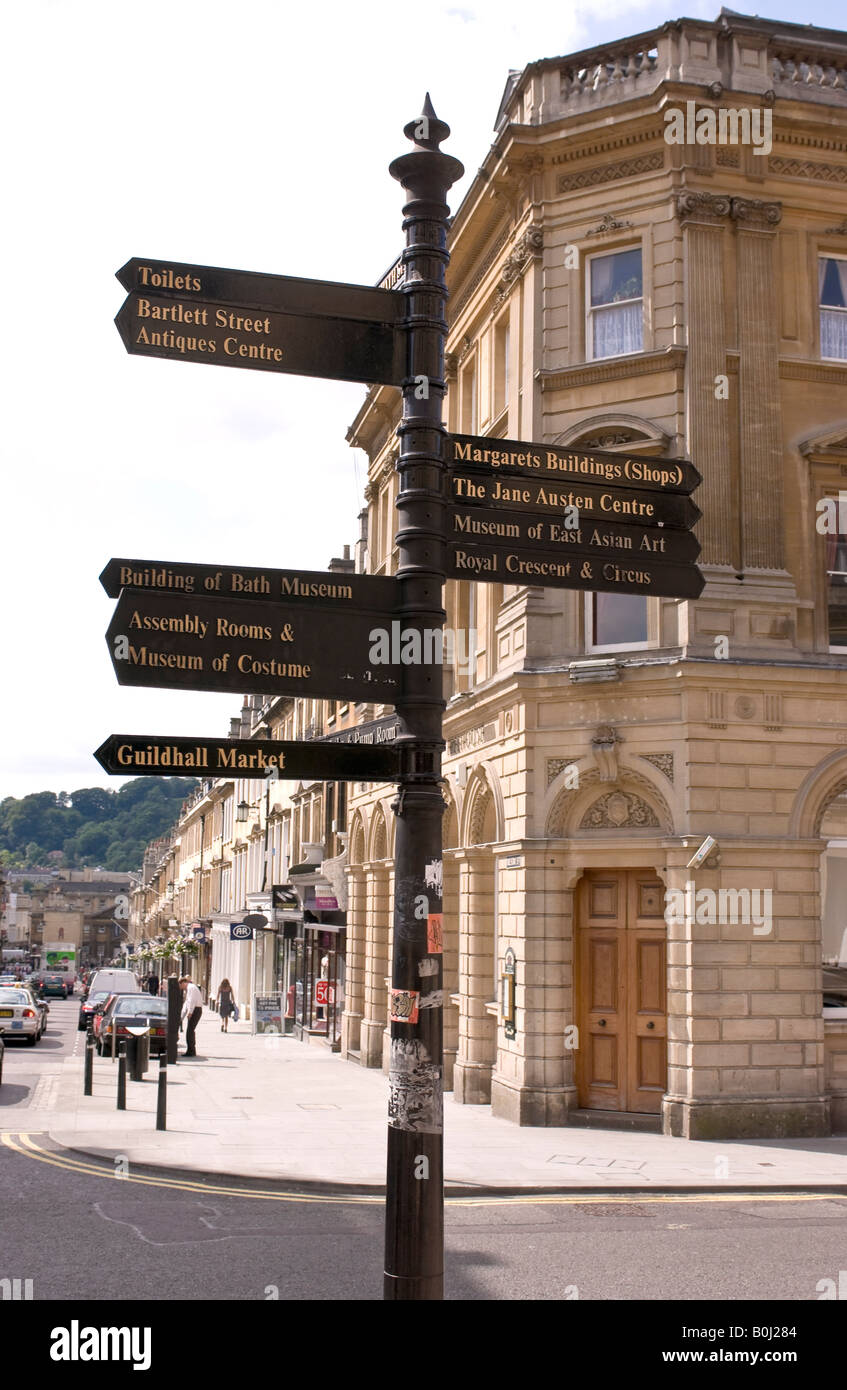 Signpost Bath Somerset UK Stock Photo - Alamy
