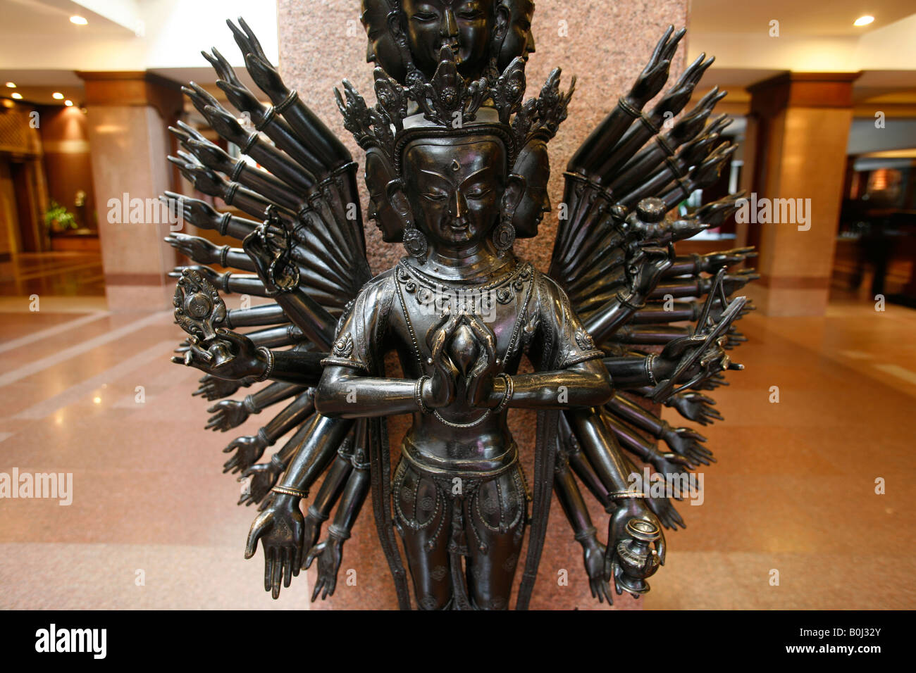 Durga goddess with many arms in hotel lobby kathmandu nepal Stock Photo ...