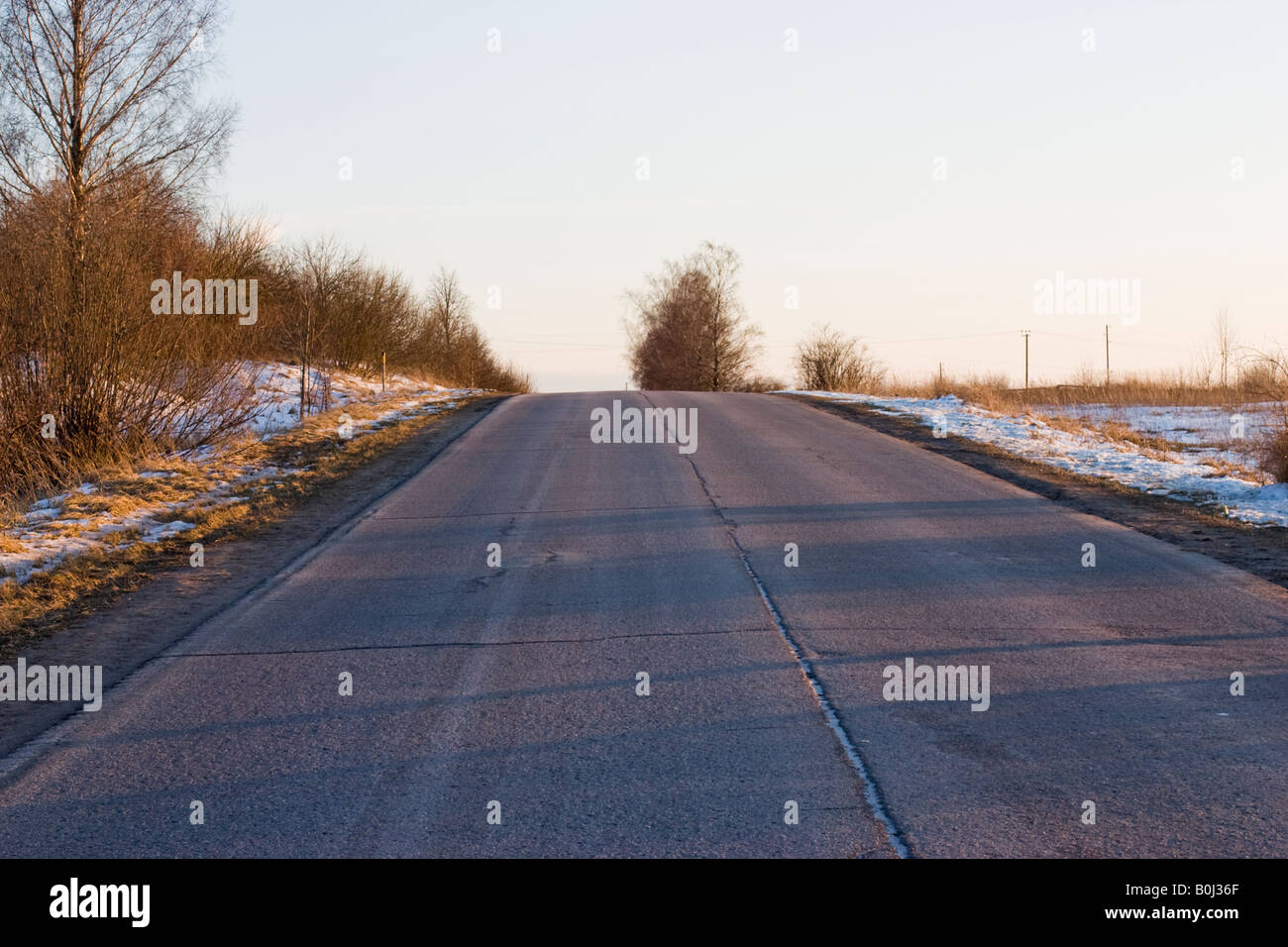 Empty road, Europe, Latvia Stock Photo - Alamy