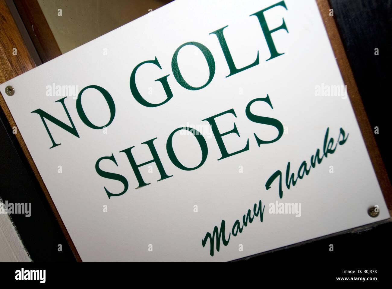 no golf shoes sign Stock Photo - Alamy