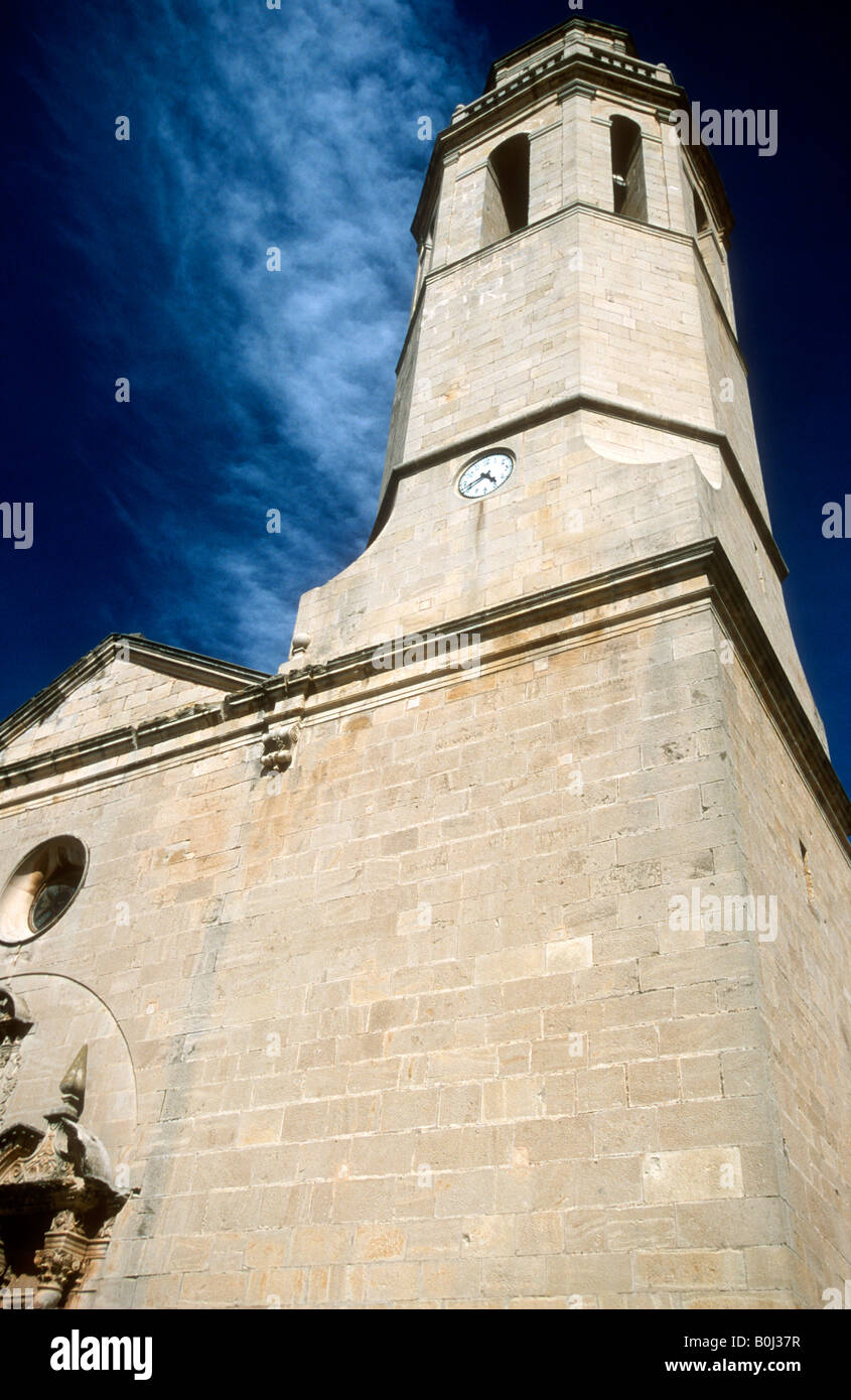 Spanish village church Stock Photo - Alamy