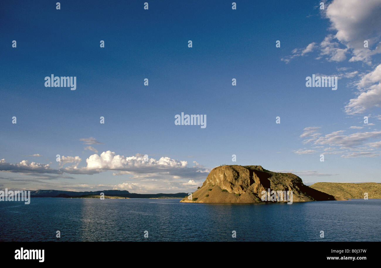 A view of Elephant Butte Lake a large irrigation reservoir on the Rio ...