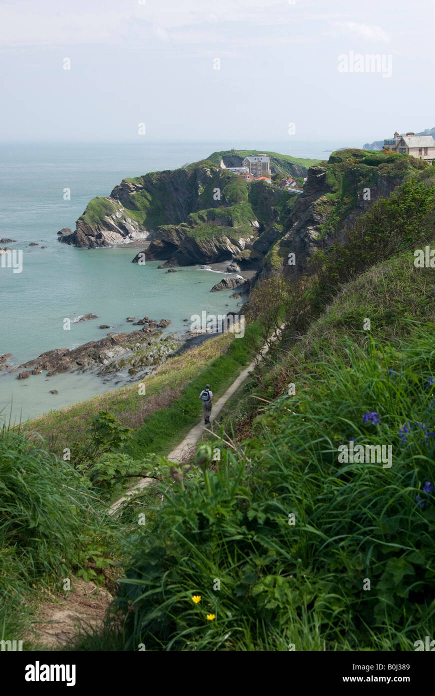North devon coast path person hi-res stock photography and images - Alamy