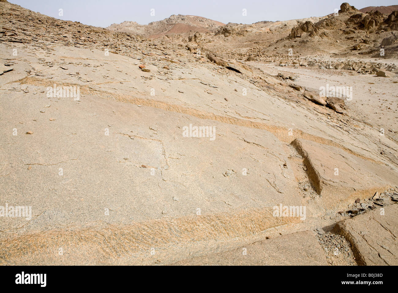 Quarry markings of Mons Claudianus, Eastern Desert, Egypt Stock Photo ...