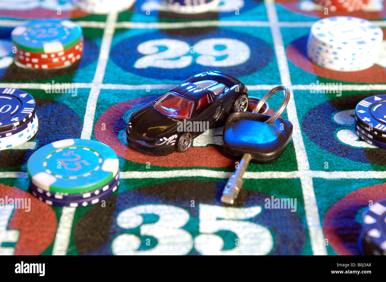 car keys on a roulette table Stock Photo - Alamy