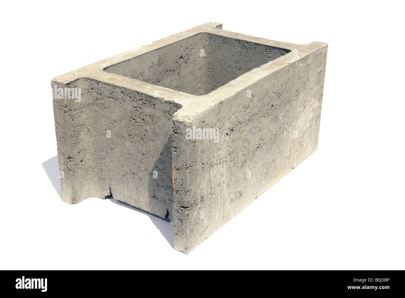 Concrete shuttering block isolated on white background Stock Photo - Alamy