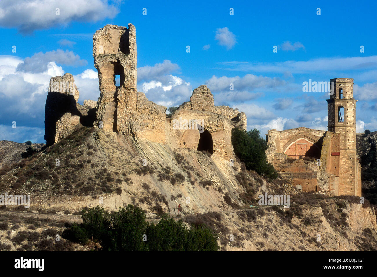 Ruined Catalan castle in Spain Stock Photo - Alamy