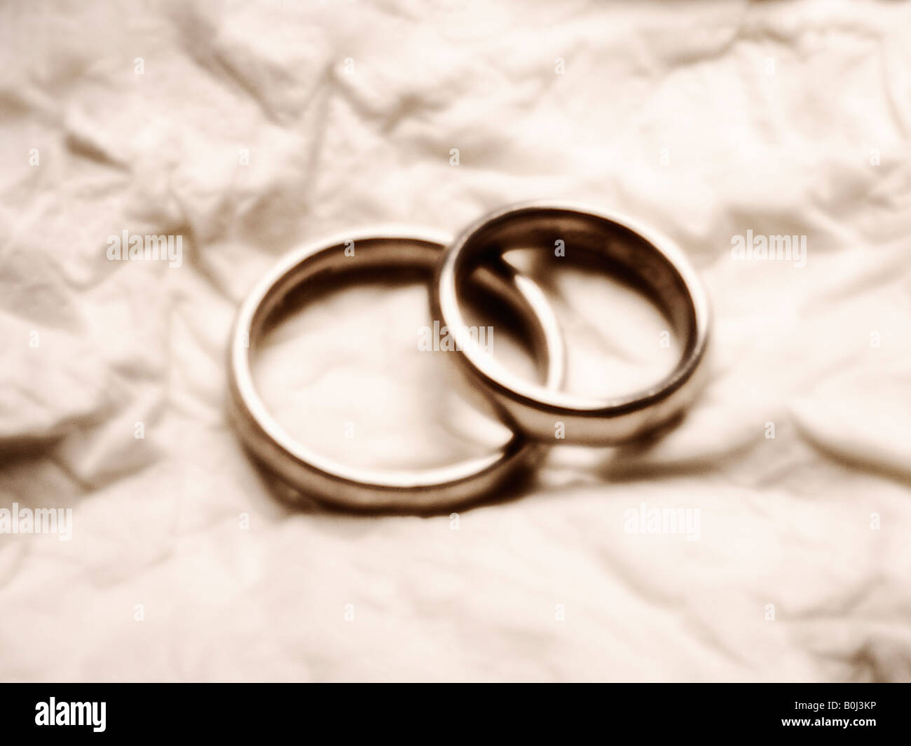 Two wedding rings - art print shot with pinhole camera Stock Photo - Alamy