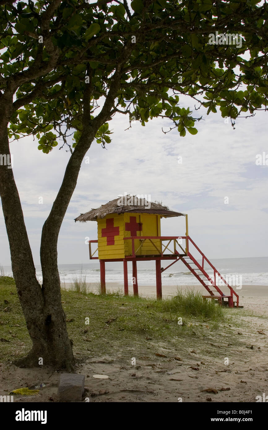 Beach view of rescue point Stock Photo - Alamy