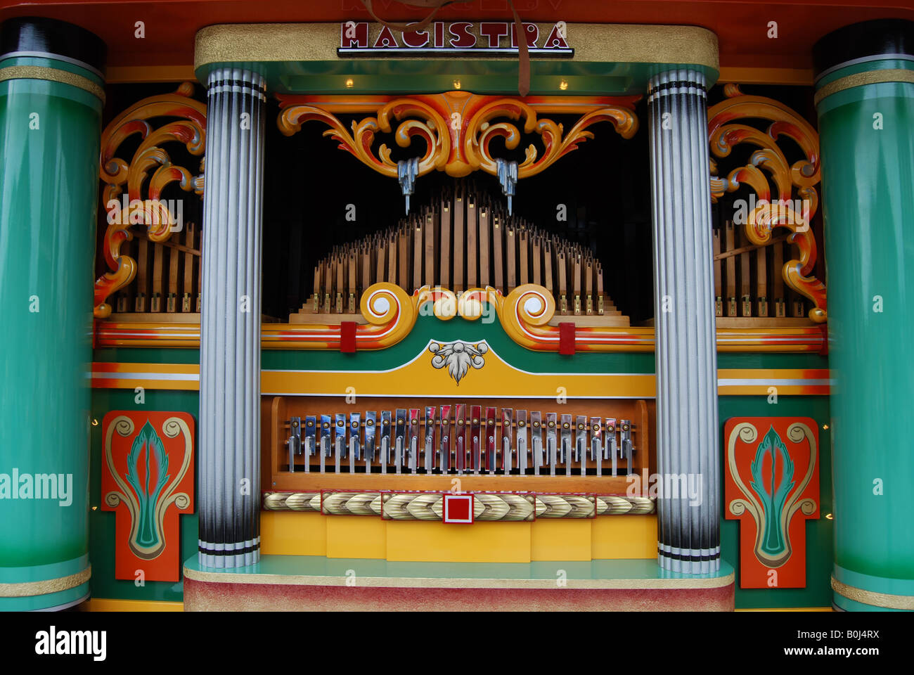 detail of Decap Magistra street organ at annual display in Roermond the ...