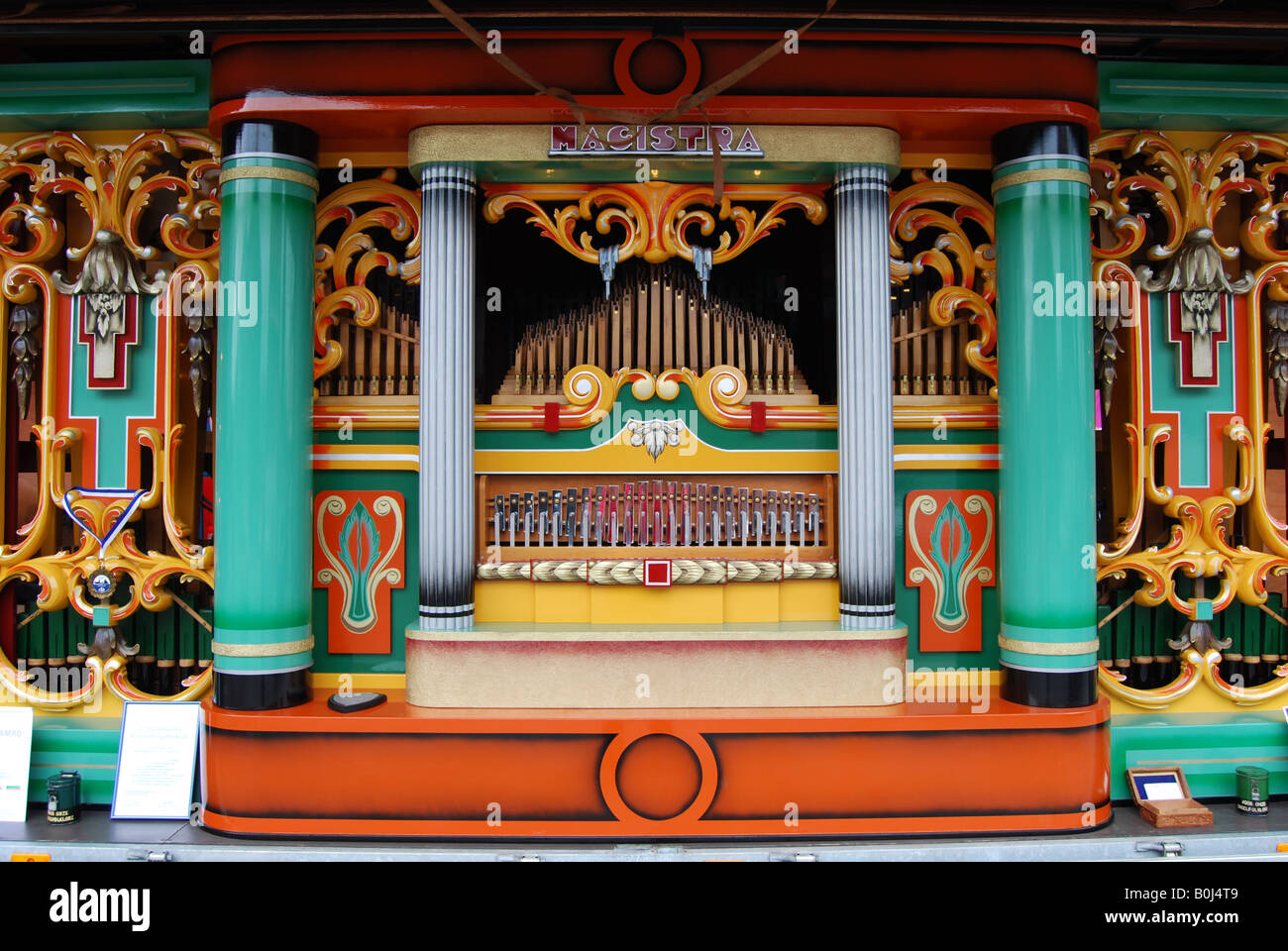 detail of Decap Magistra street organ at annual display in Roermond the ...