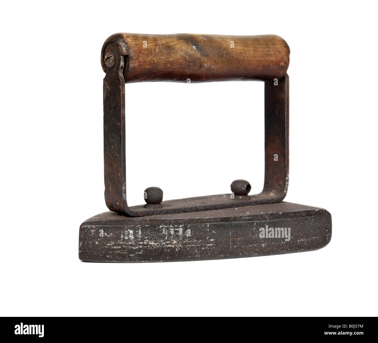 Antique flat Iron isolated on white Stock Photo - Alamy