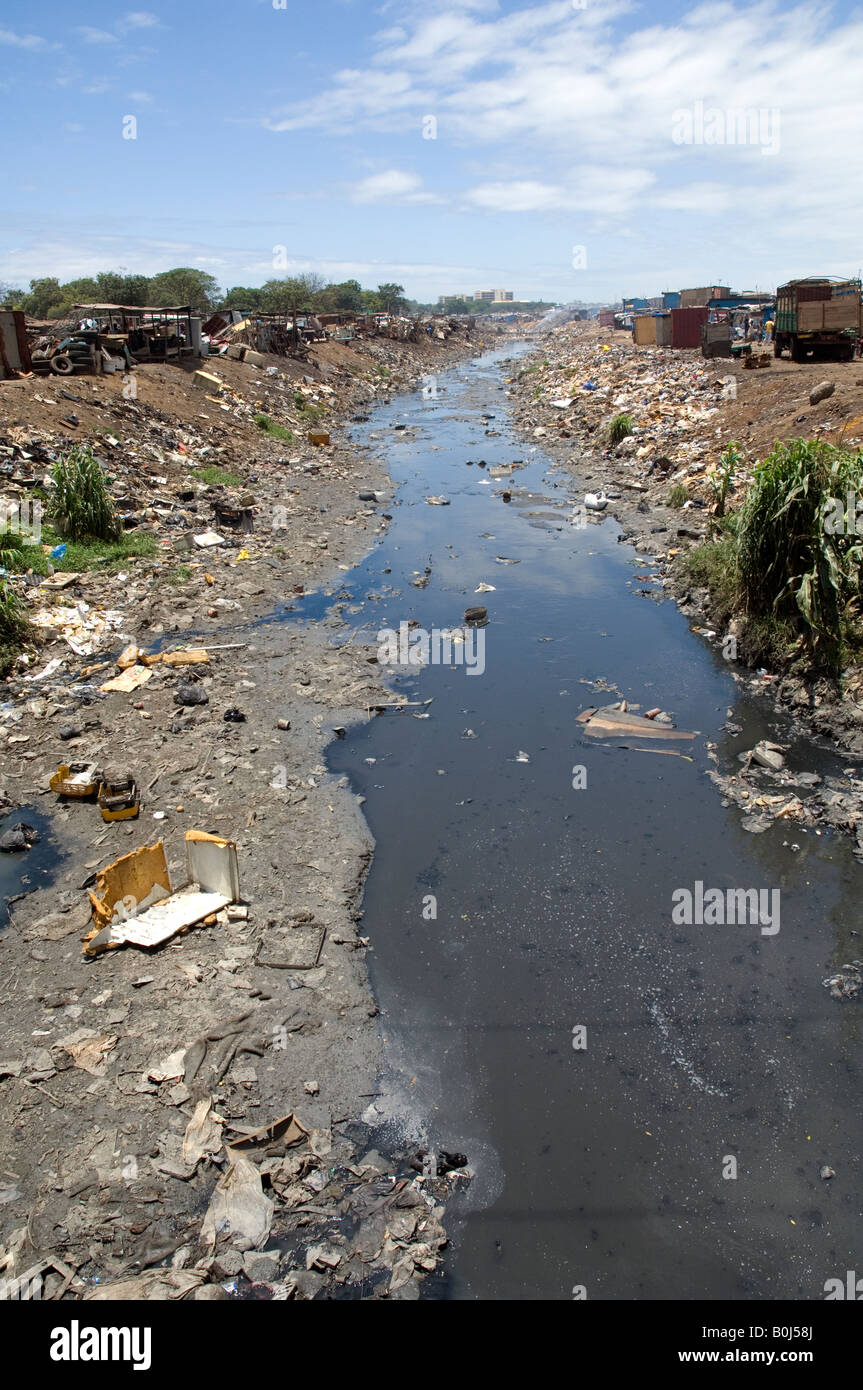 Urban waste pollution in the Korle lagoon, Accra, Ghana Stock Photo - Alamy