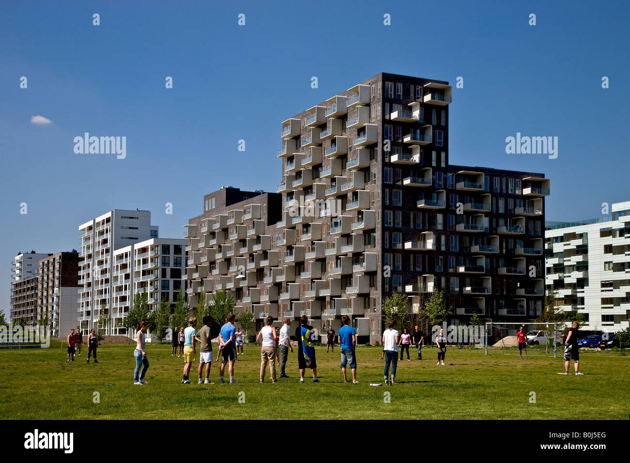 Young people playing ball game Stock Photo - Alamy