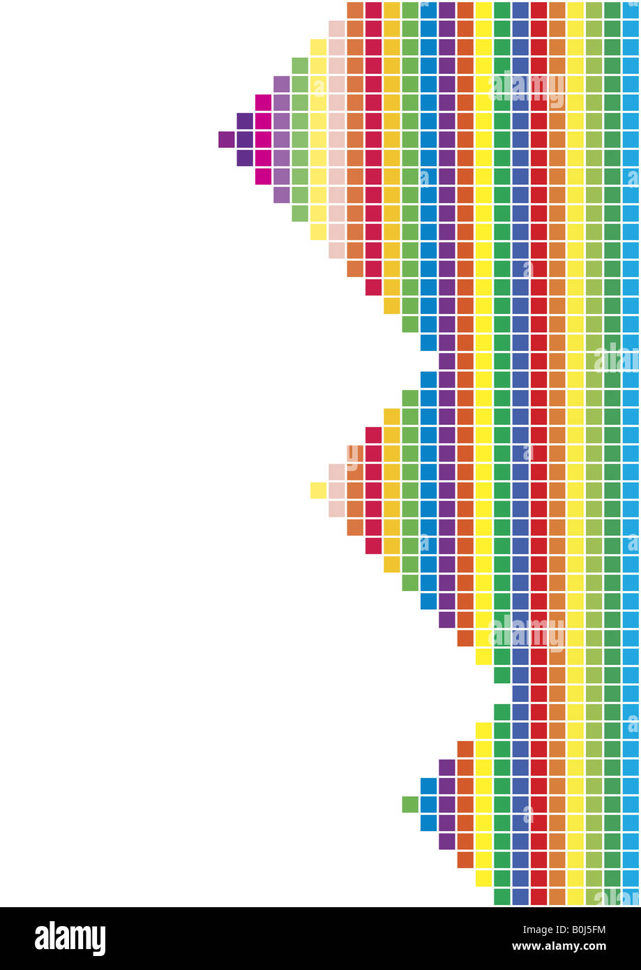 Rainbow pyramids background on white Stock Photo - Alamy