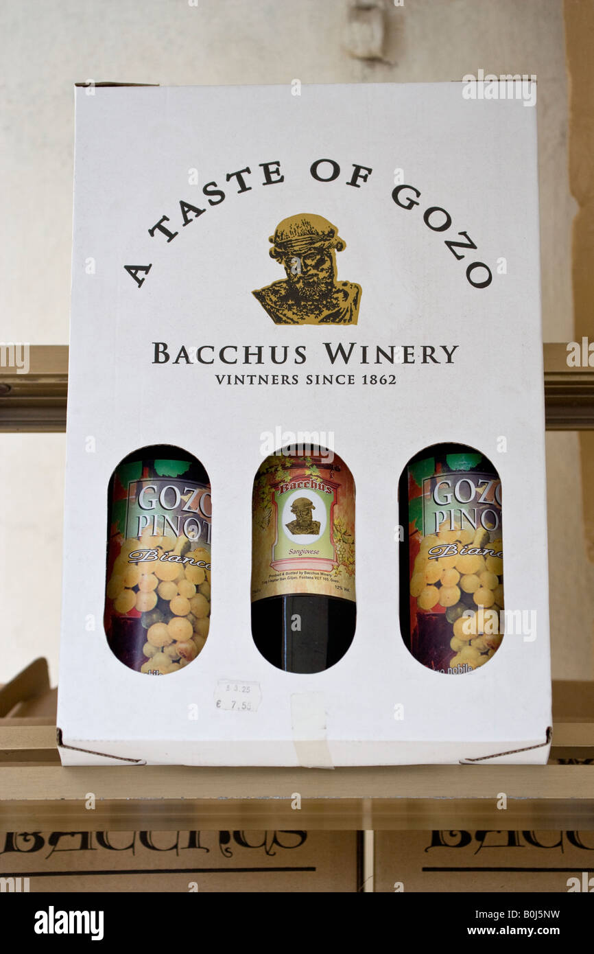 Local Wine Gozo Malta Stock Photo - Alamy